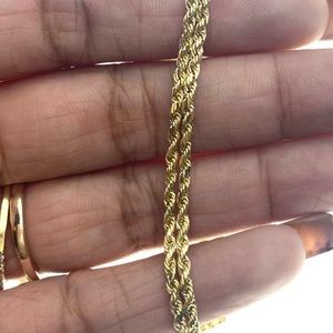 Jewelry | 1k Gold 21mm 16 Rope Chain Necklace | Poshmark
